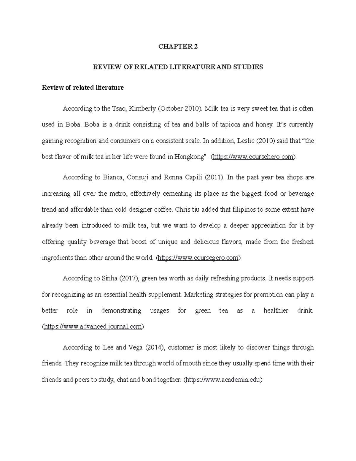 Chapter 2 - N/A - CHAPTER 2 REVIEW OF RELATED LITERATURE AND STUDIES ...