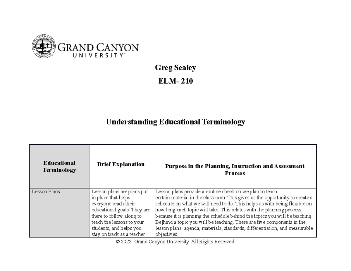 ELM-210-D-T1-Understanding Educational Vocabulary Template - Greg ...