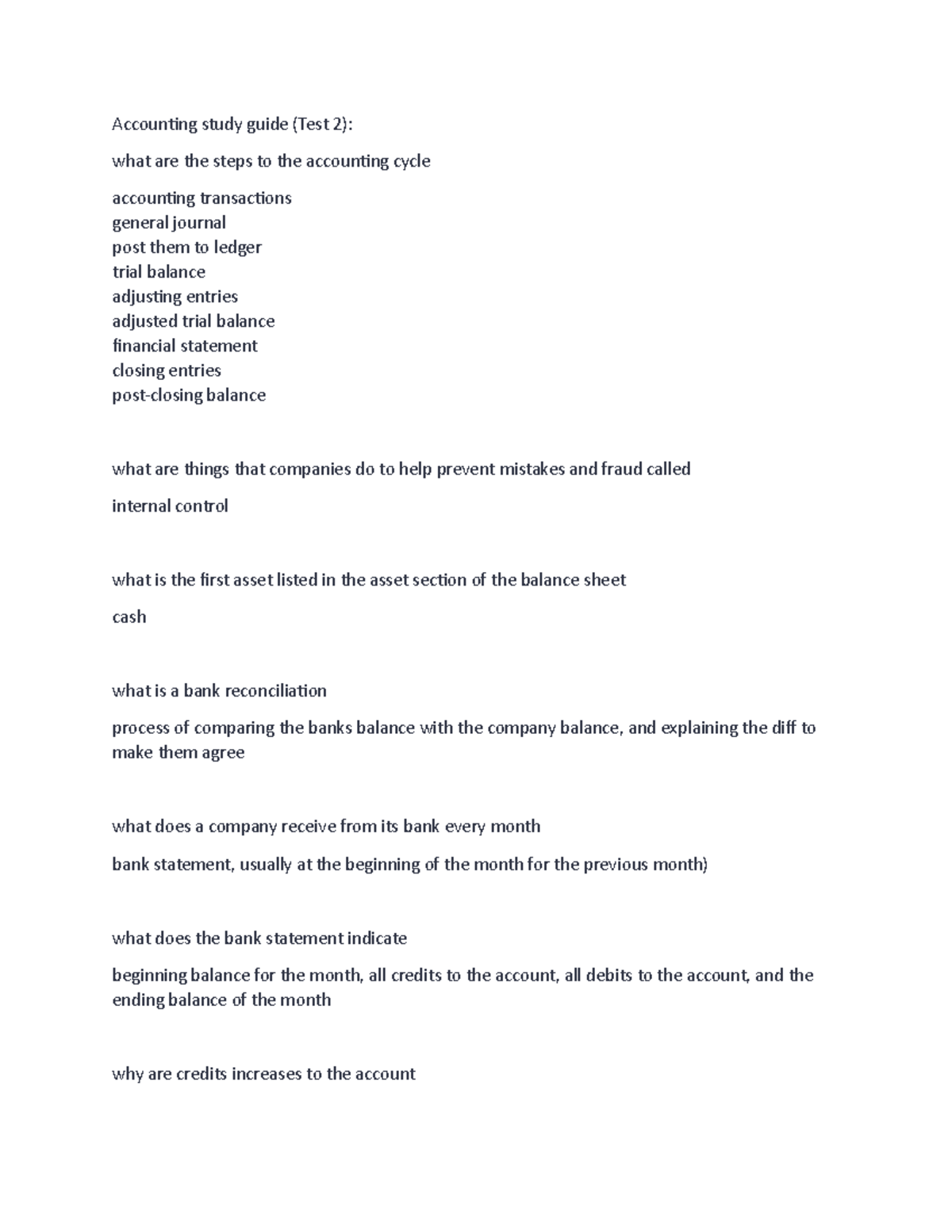 Document 33 - accounting 200 study guide for test 2 - Accounting study ...