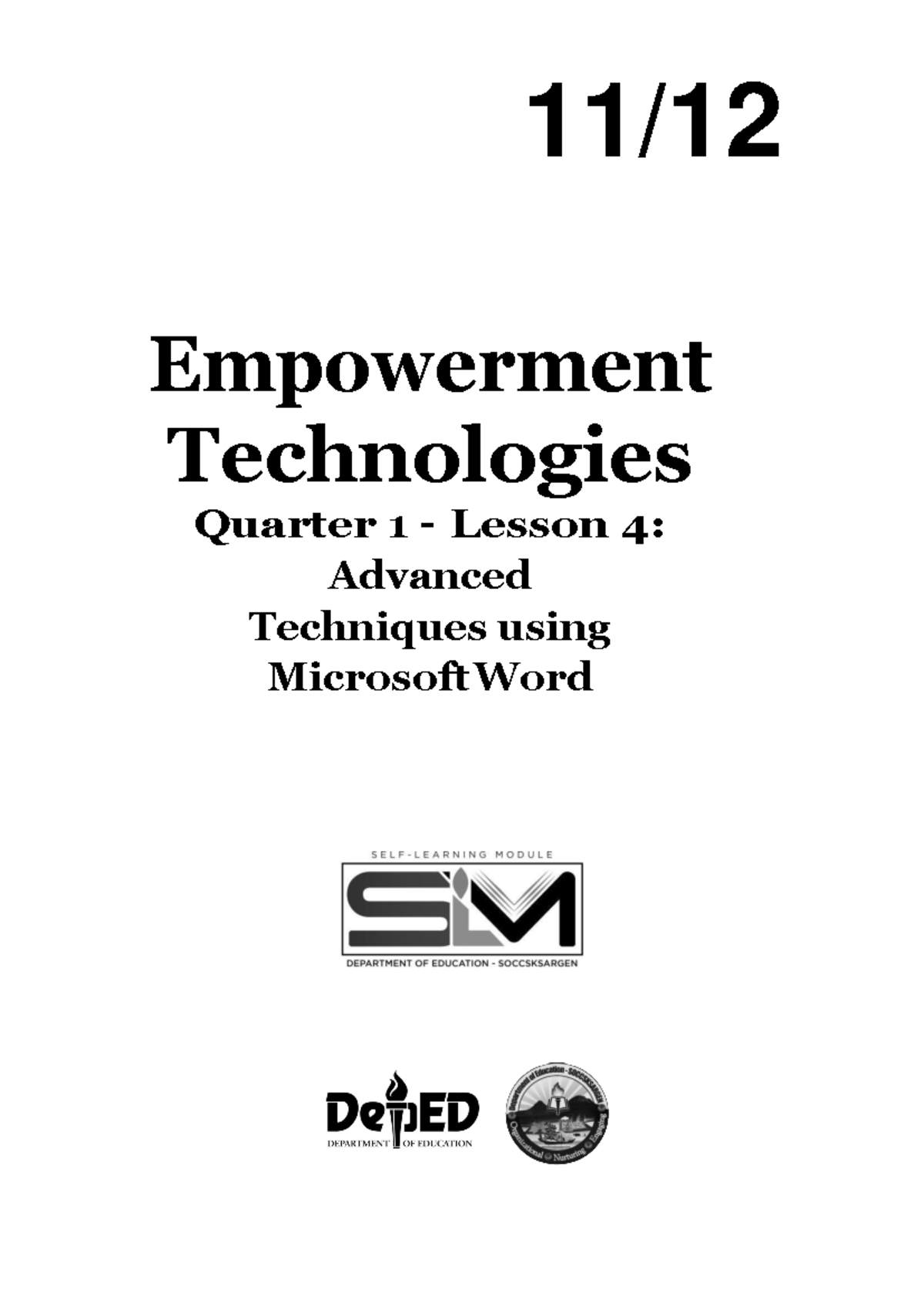 ETech-Lesson-45 - Highly recommend - 11/ Empowerment Technologies ...