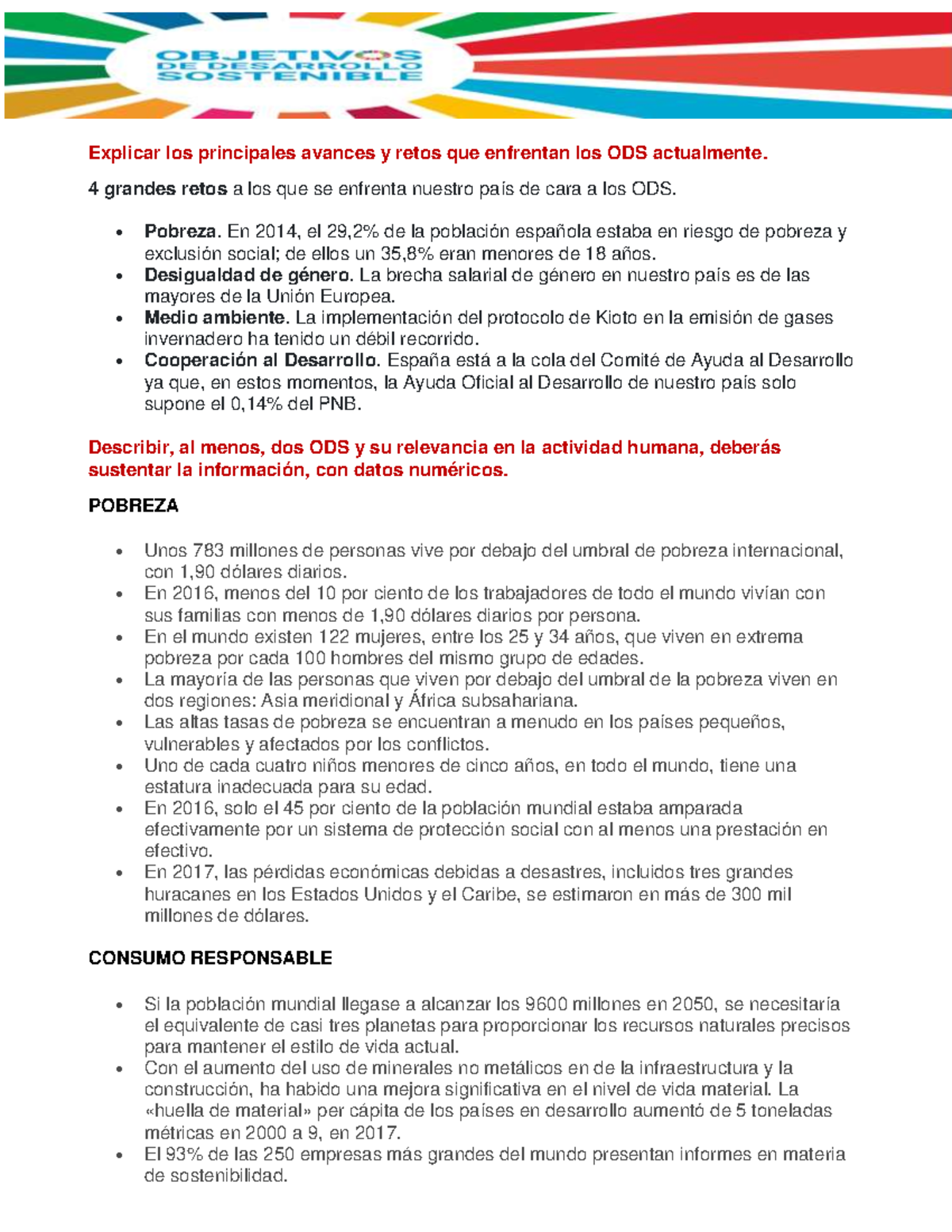 Act 2 ODS Angela Cruz - uiuiuiui - Explicar los principales avances y retos que enfrentan los ...