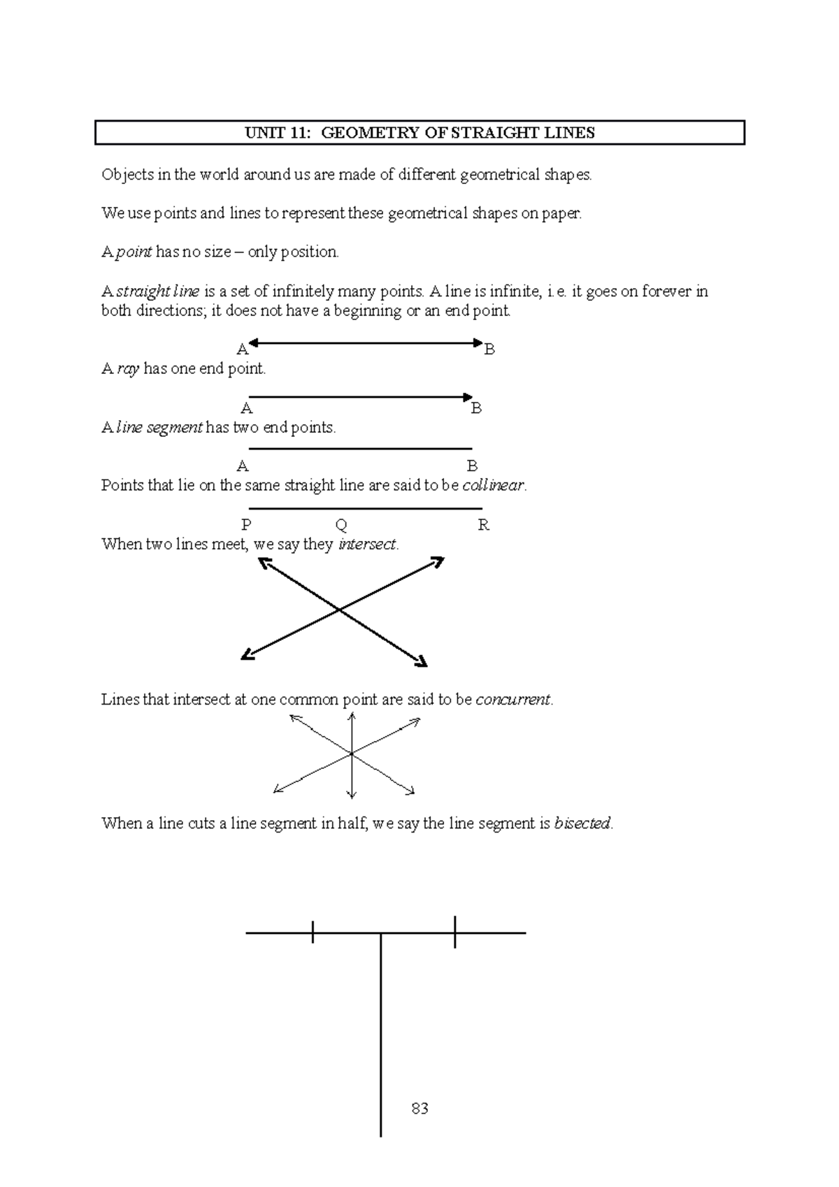 UNIT 11 - Geometry OF Straight Lines - UNIT 11: GEOMETRY OF STRAIGHT ...