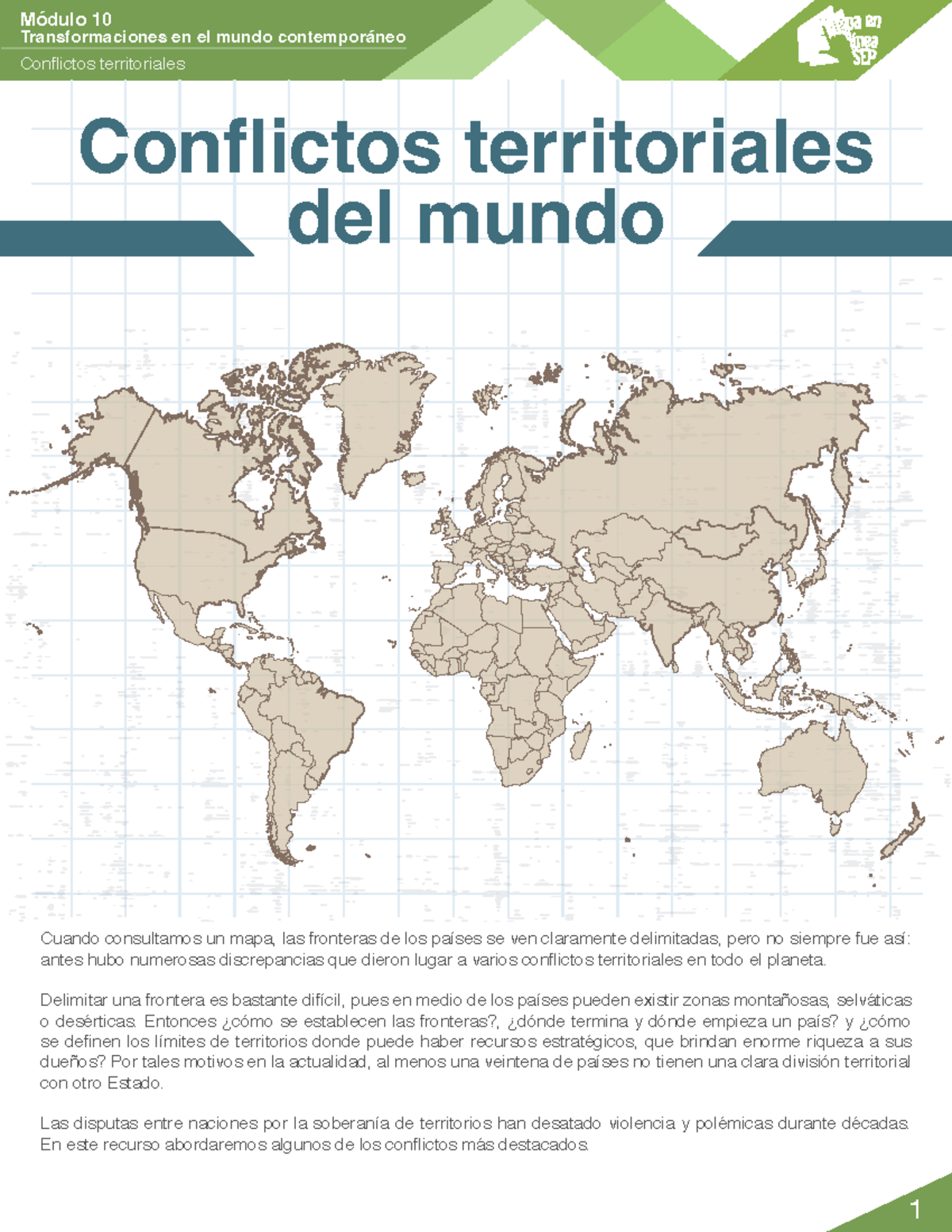 M10 S3 Conflictos territoriales PDF - Transformaciones en el mundo ...