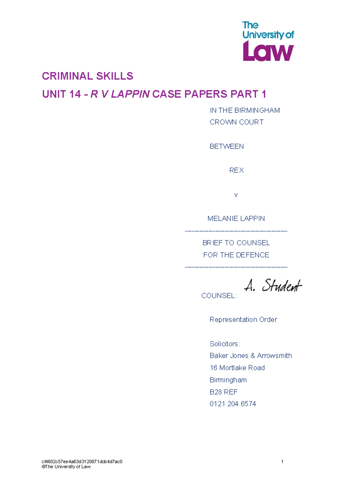 2324 skill crim unit14 ce01 lappincasepapers 1 - CRIMINAL SKILLS UNIT ...
