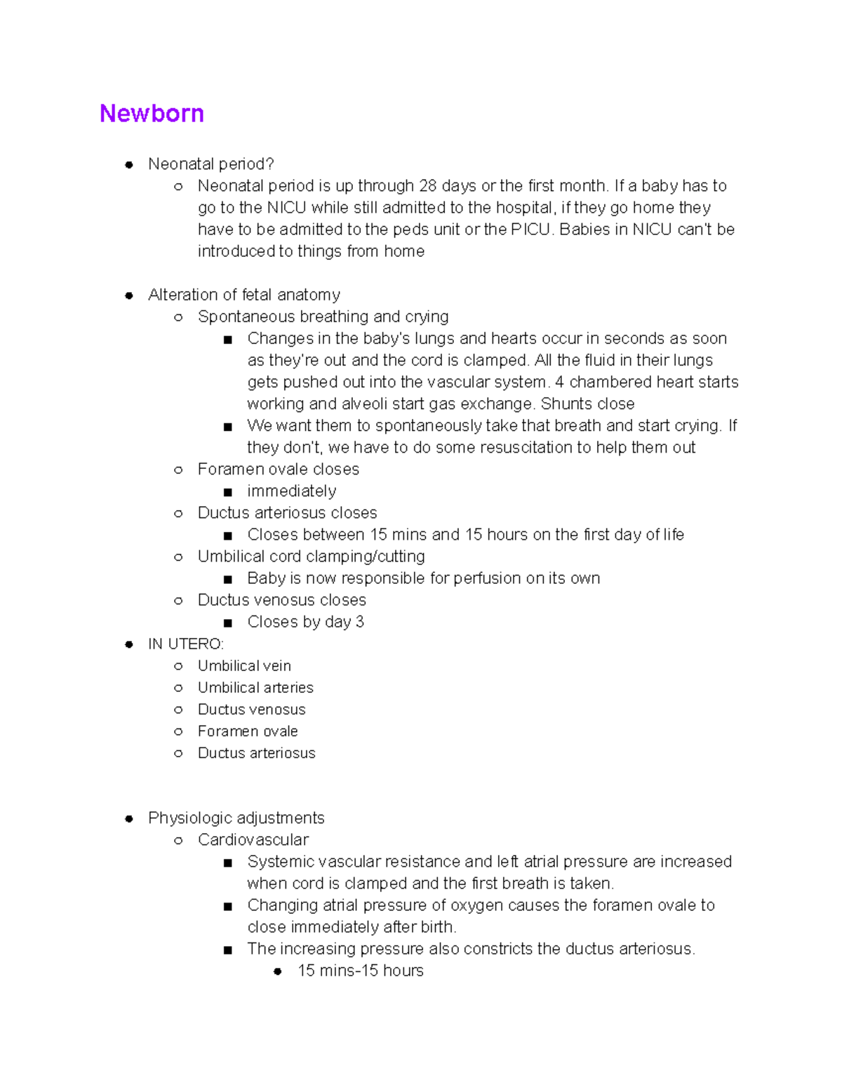 Newborn - Newborn Neonatal period? Neonatal period is up through 28 ...