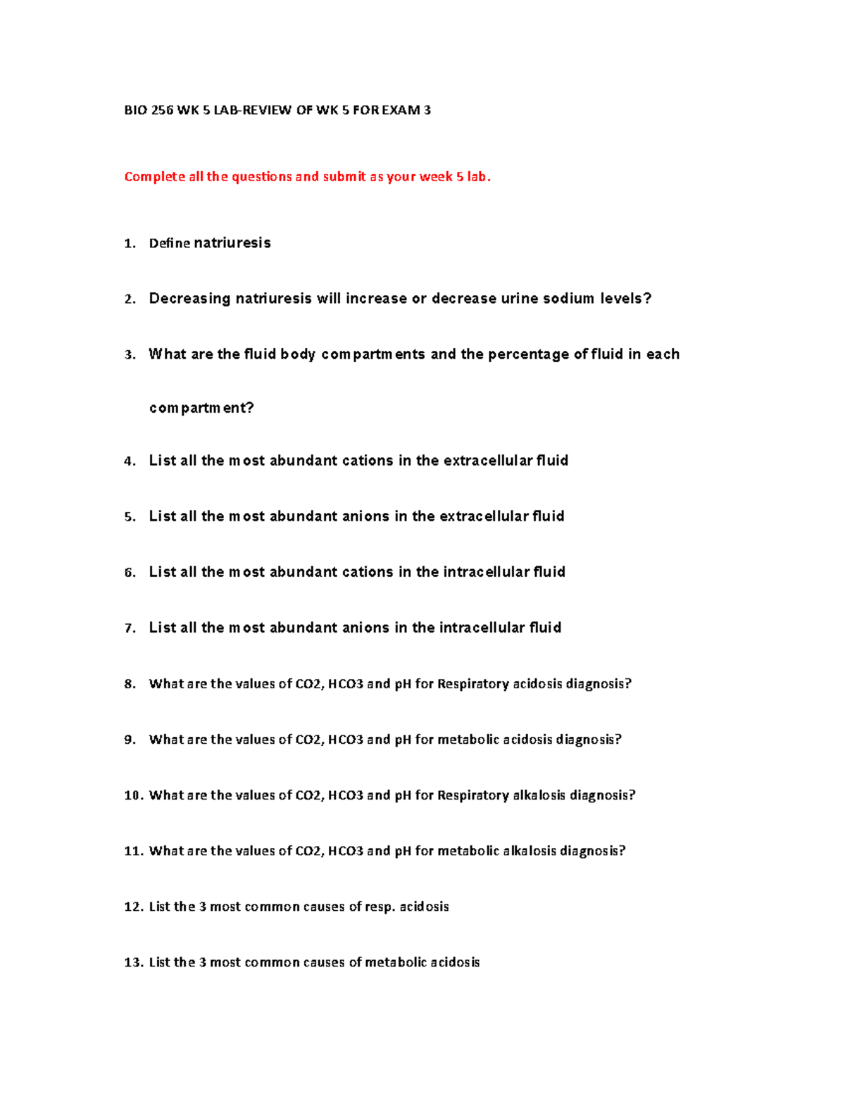 BIO 256 WK 5 LAB-2023-1 - ap w lab - BIO 256 WK 5 LAB-REVIEW OF WK 5 ...
