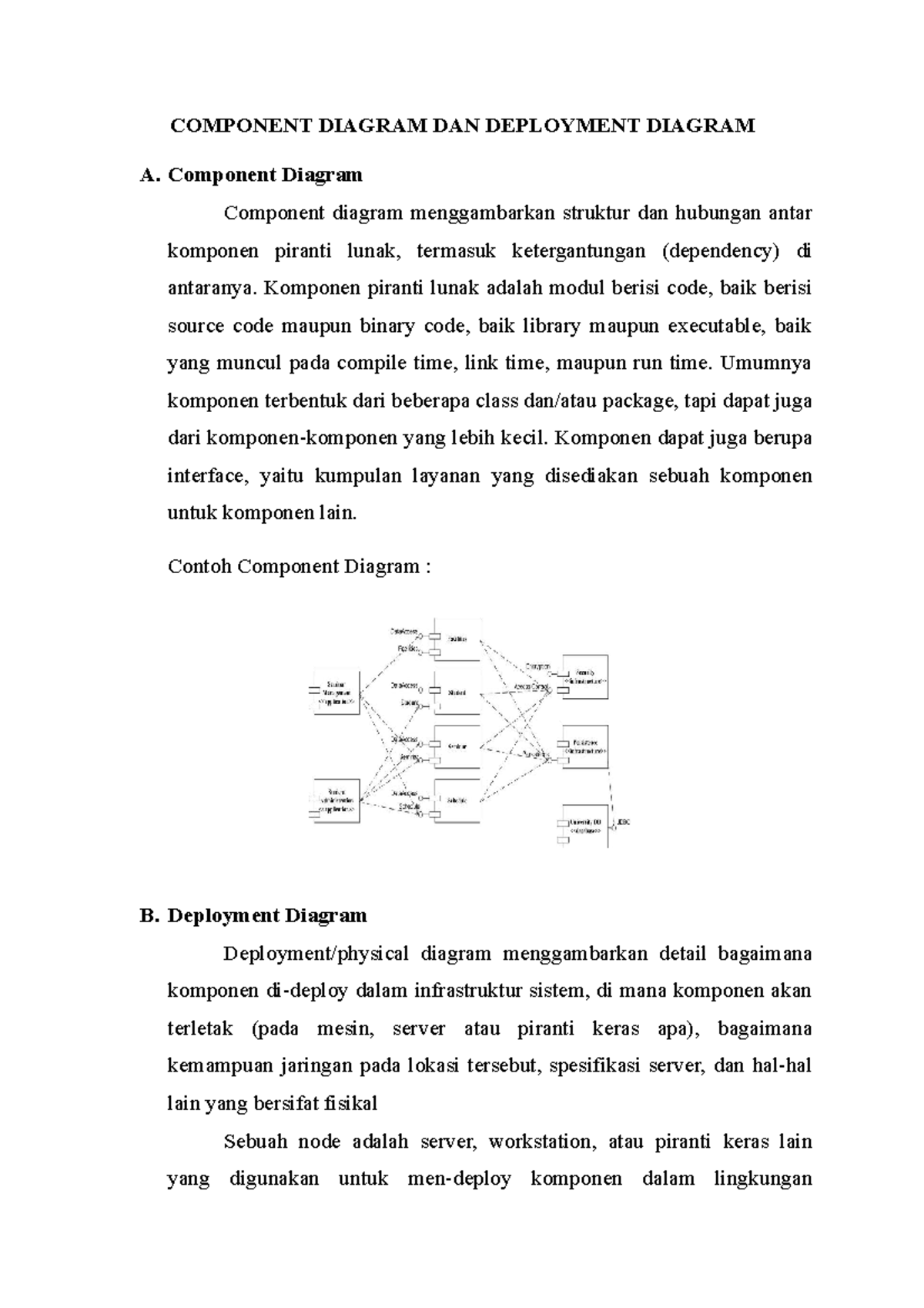 Difference Between Component And Deployment Diagram Define C
