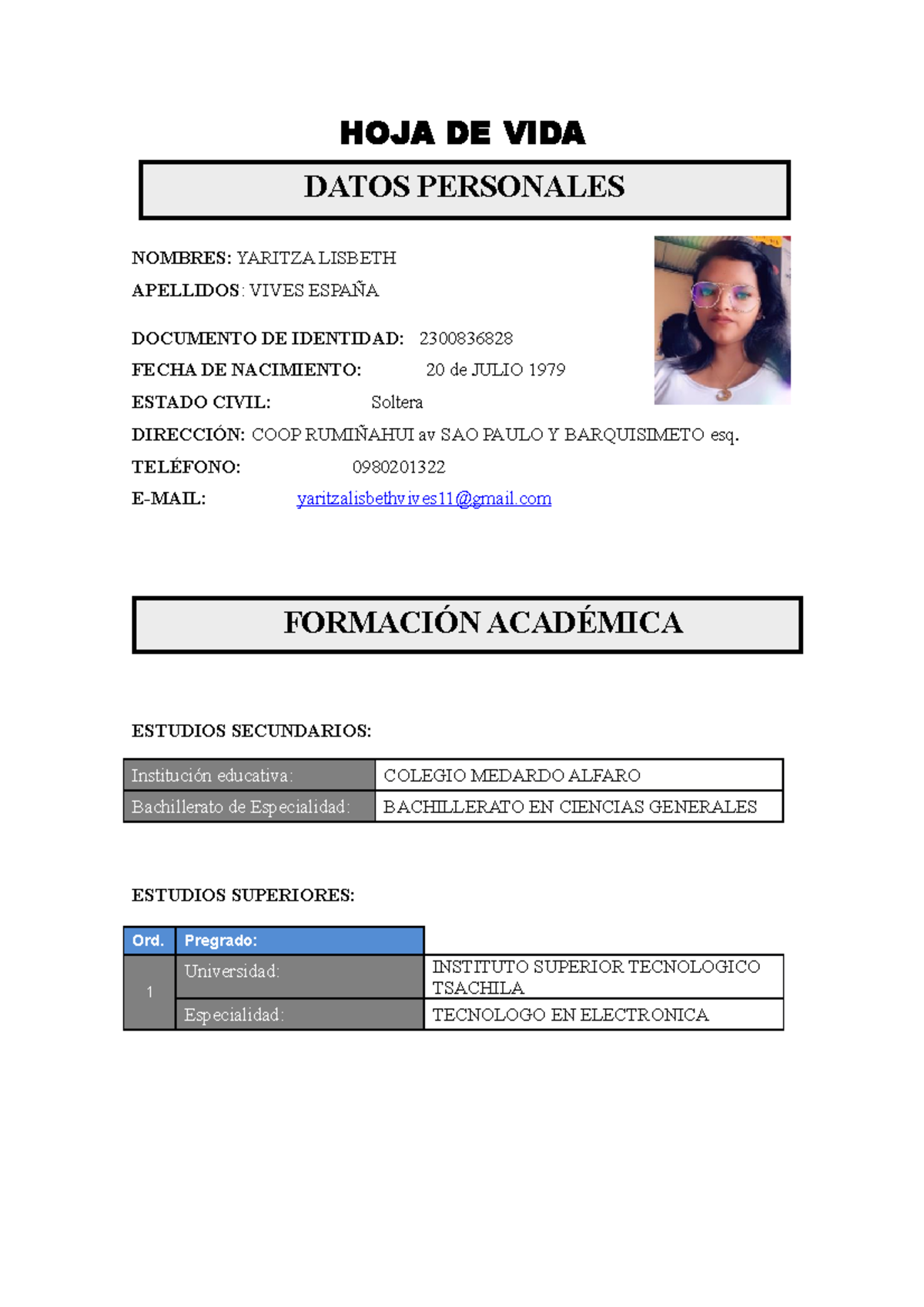 HOJA D4E VIDA 2022 YARI - La buena hoja de vida es muy importante para encontrar trabajo - HOJA ...