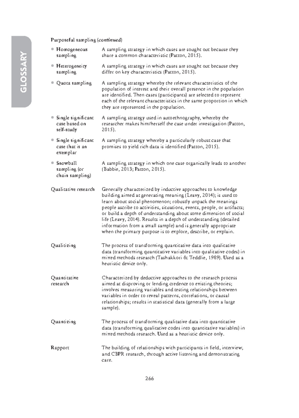 Split PDFFile 285 to 288 - GLOSSARY Purposeful sampling (continued ...