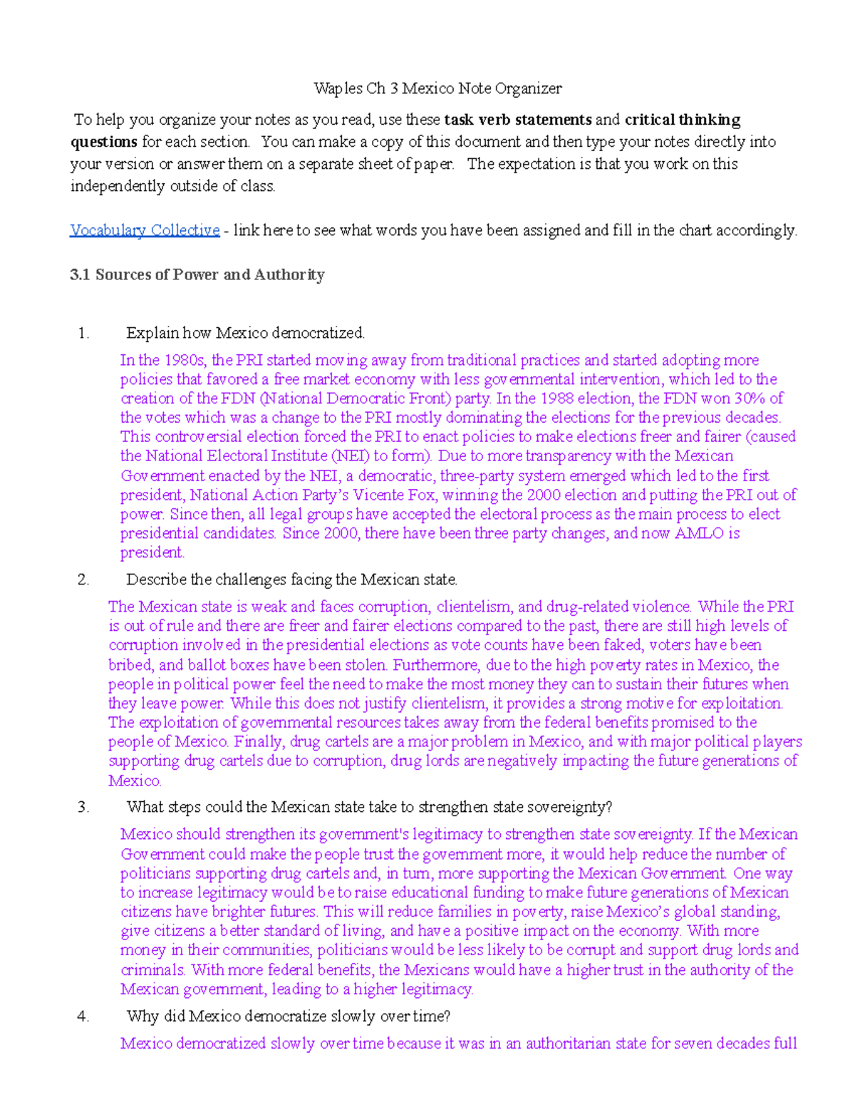 Copy of Waples Ch 3 Mexico Assignment - Waples Ch 3 Mexico Note ...