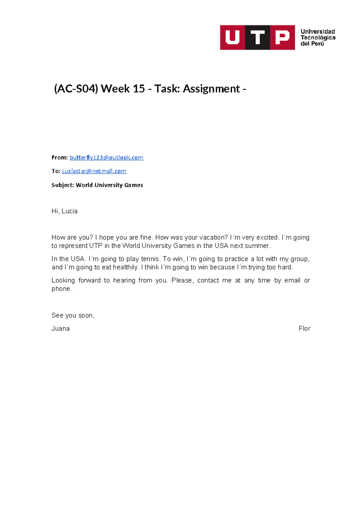 Week 15 - fghjklñ{ - (AC-S04) Week 15 - Task: Assignment - From ...