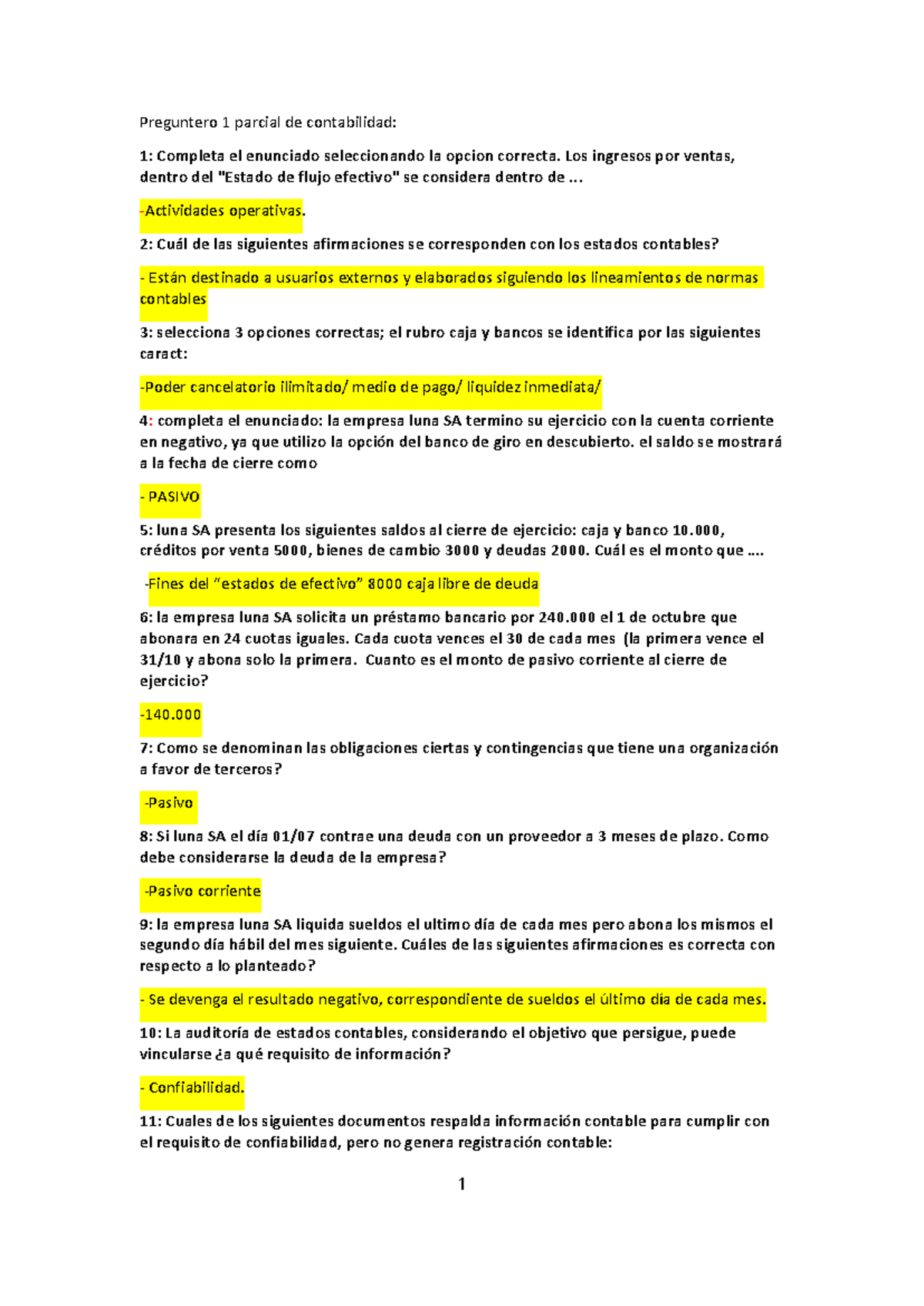 Preguntero Contabilidad 1ER Parcial - Preguntero 1 parcial de contabilidad: 1: Completa el ...