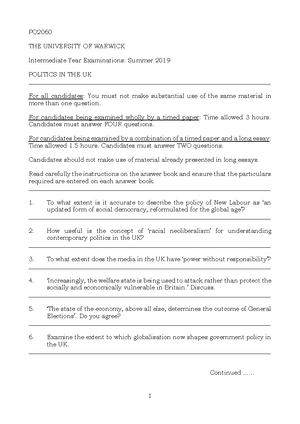 Week 2 - These are the notes for Week 2's lecture on the post-war ...