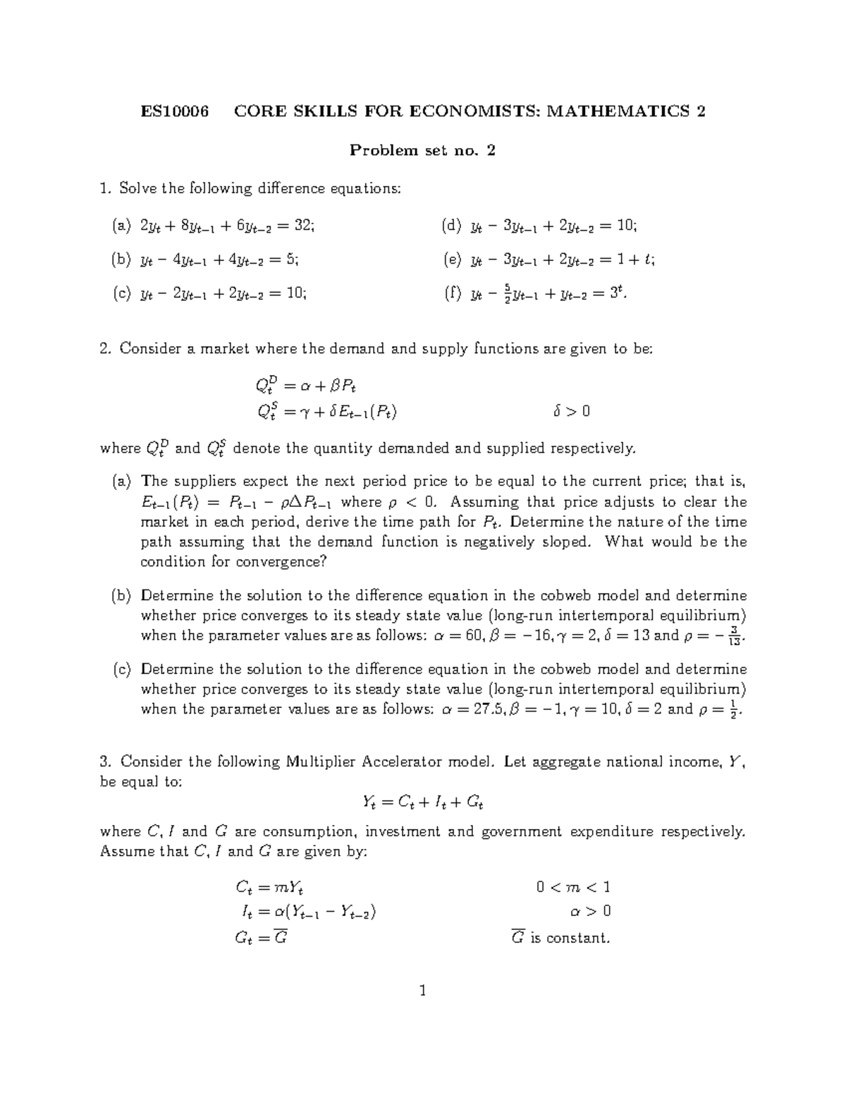 ES10006-2 - Lecture notes 2 - ES10006 CORE SKILLS FOR ECONOMISTS ...