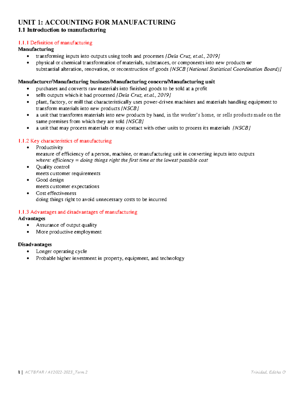 Introduction to Manufacturing - 1 Definition of manufacturing ...