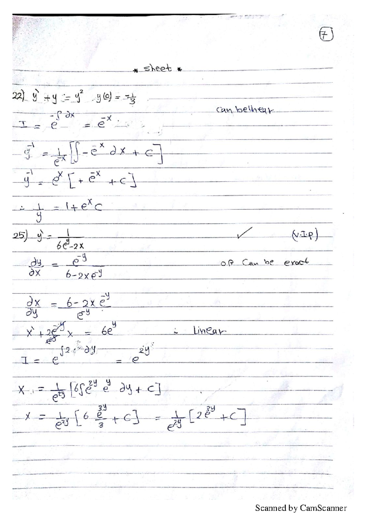 Sec 5 ODE - Engineering mathematic(2a) - Studocu
