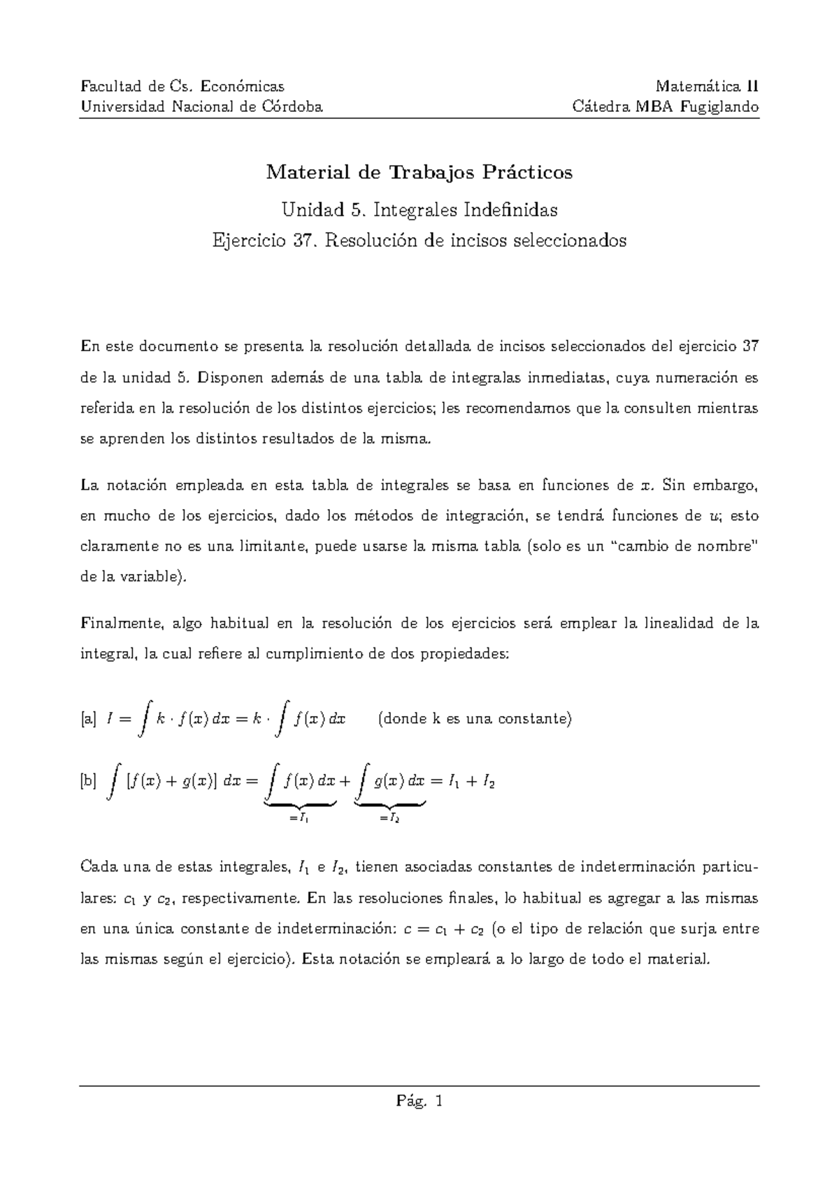U5 Ejercicio 37 - jfhfj - Universidad Nacional de Córdoba Cátedra MBA ...