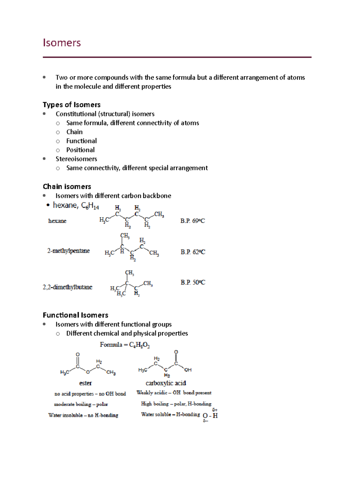 Essential Chemistry 2 - Isomers - Isomers Two or more compounds with ...