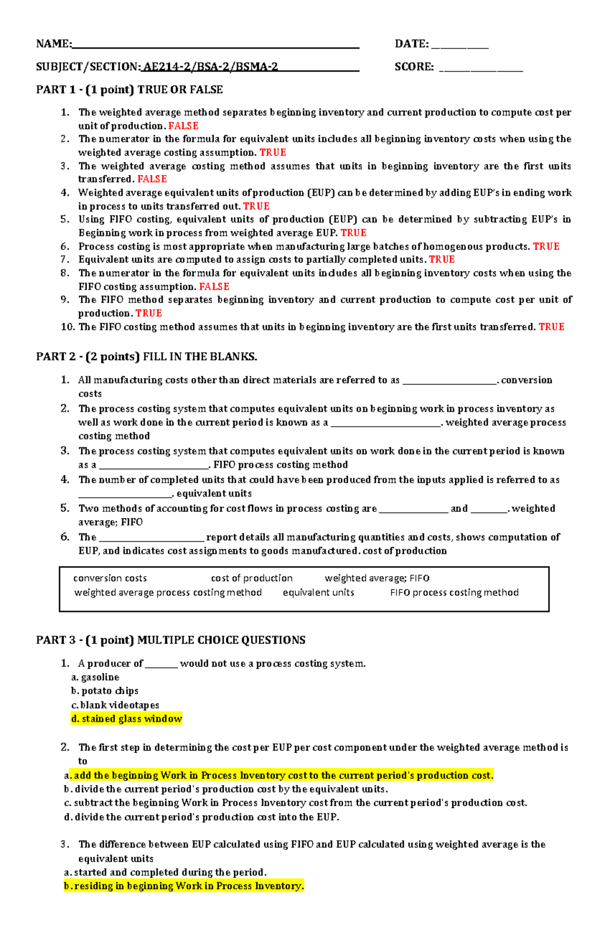 SEMI- Finals-EXAM - semi finals exam exam - NAME: DATE ...