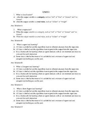 DL Bro Notes Full - Deep learning - DL UNIT – 1 Machine Learning (ML ...