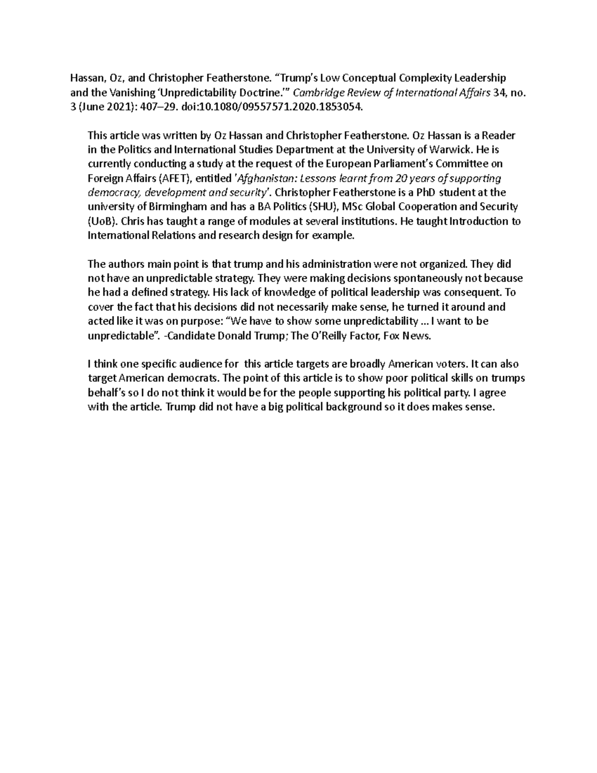 Political article - mr akemon - Hassan, Oz, and Christopher ...