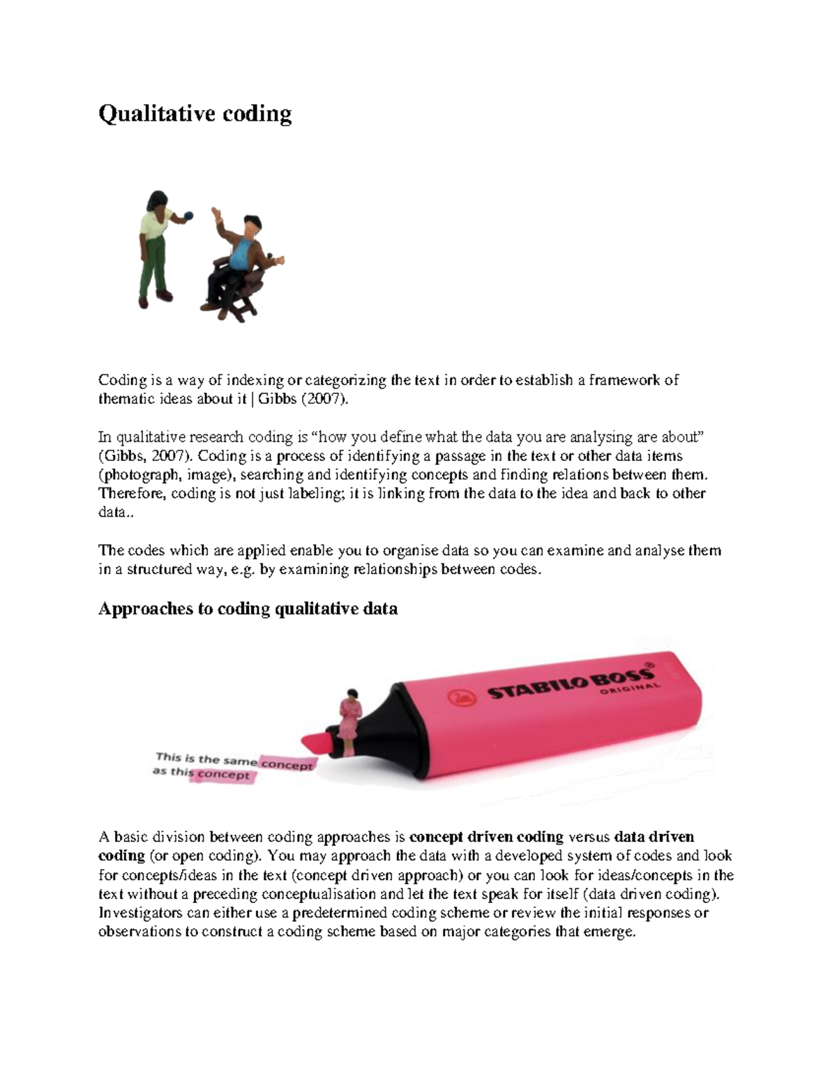 Qualitative coding summary from jason hopkins' presentation ...