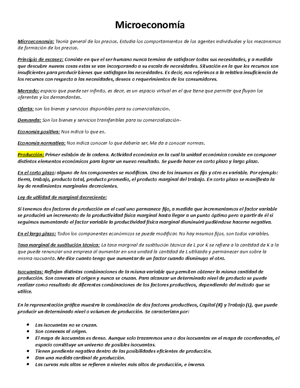 Microecon teoria - general de los precios. Estudia los comportamientos ...