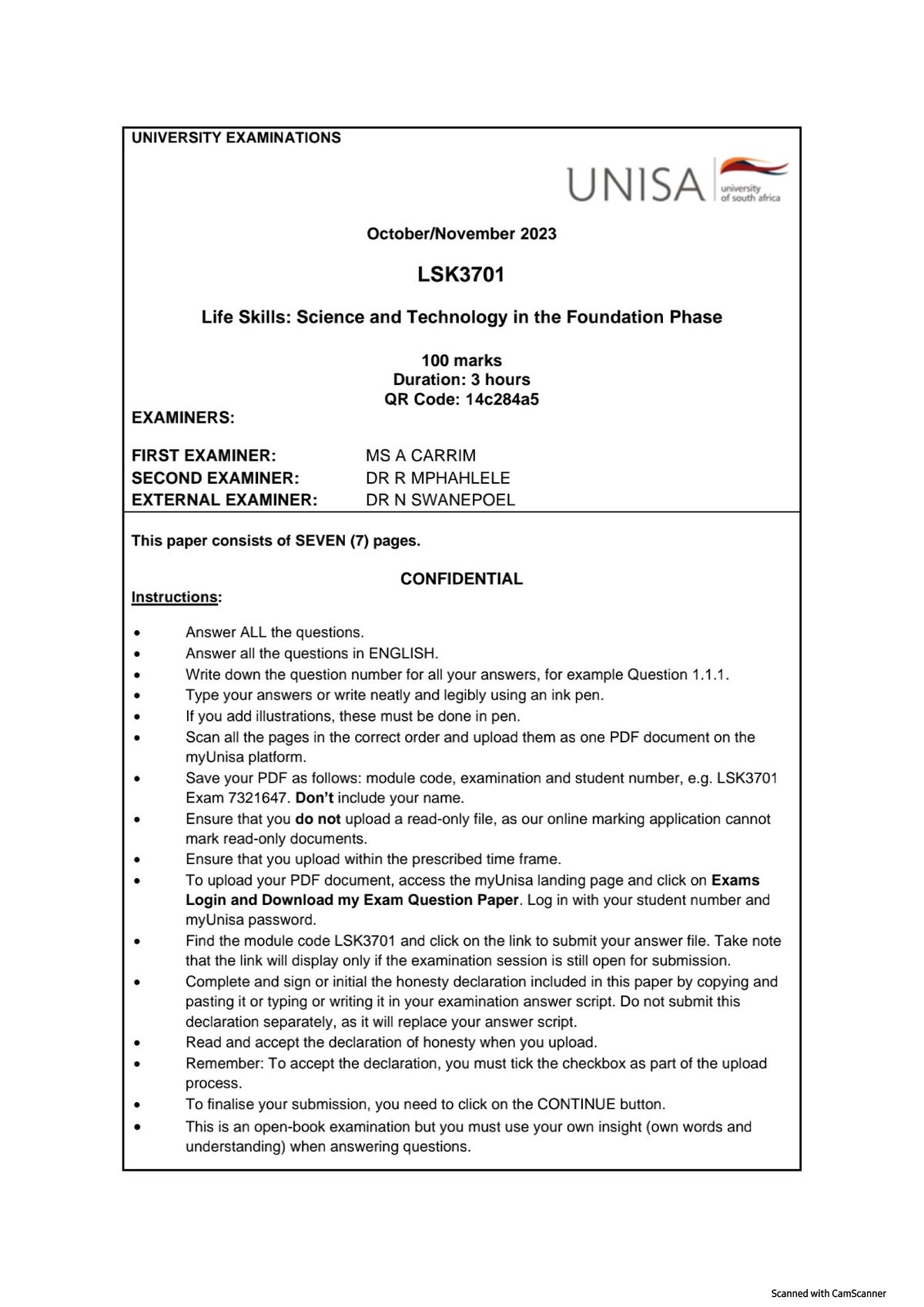 LSK3701 MAIN paper Octnov 2023-2 - HBEDMSV - Studocu