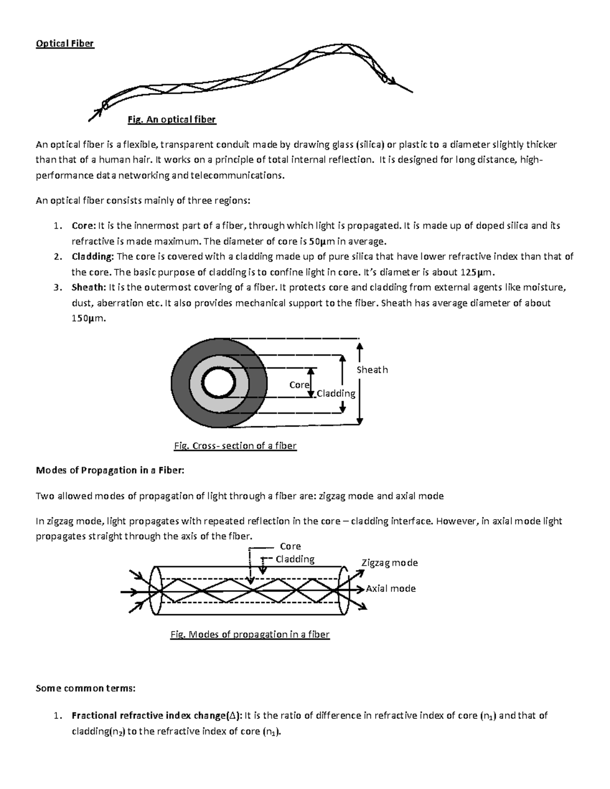 Optical Fiber - Good lecture notes of civil - Optical Fiber Fig. An ...
