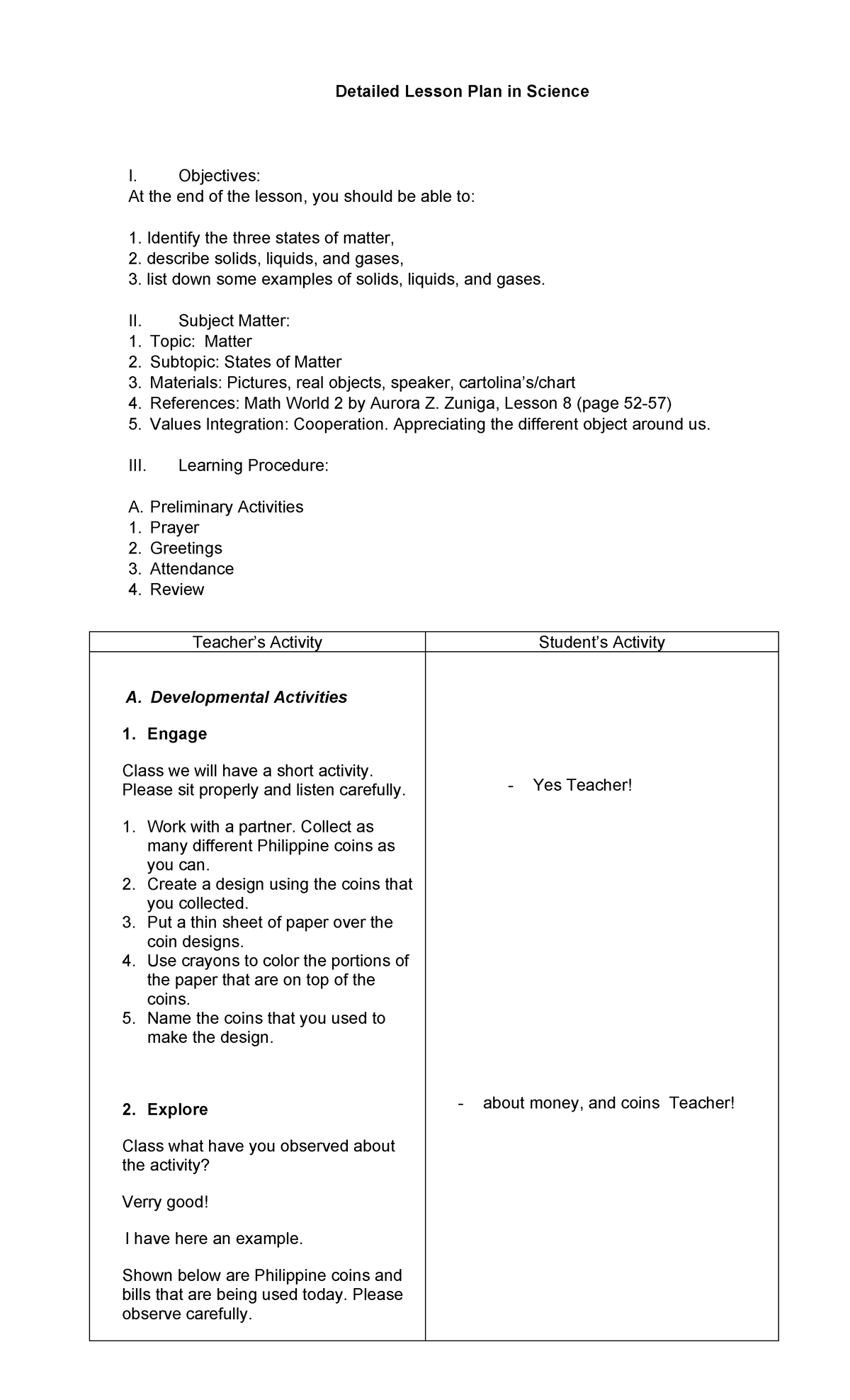 Mahinay, Lexie - DLP IN MATH - Detailed Lesson Plan in Science I ...