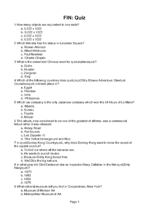 FIN248 Problems 5 - dhdhdhdh - FIN: Questions Question 1: In the game ...