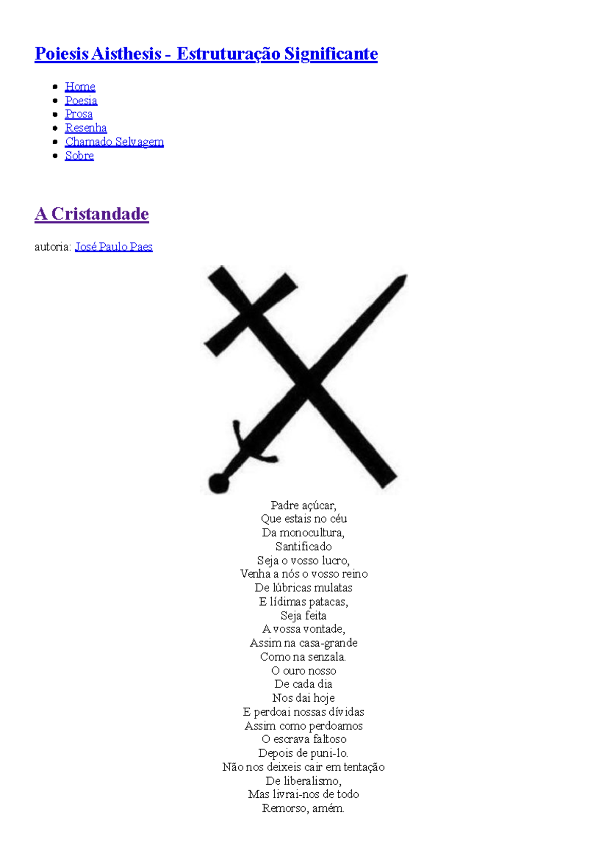 A Cristandade – Poiesis Aisthesis - Poiesis Aisthesis - Estruturação ...