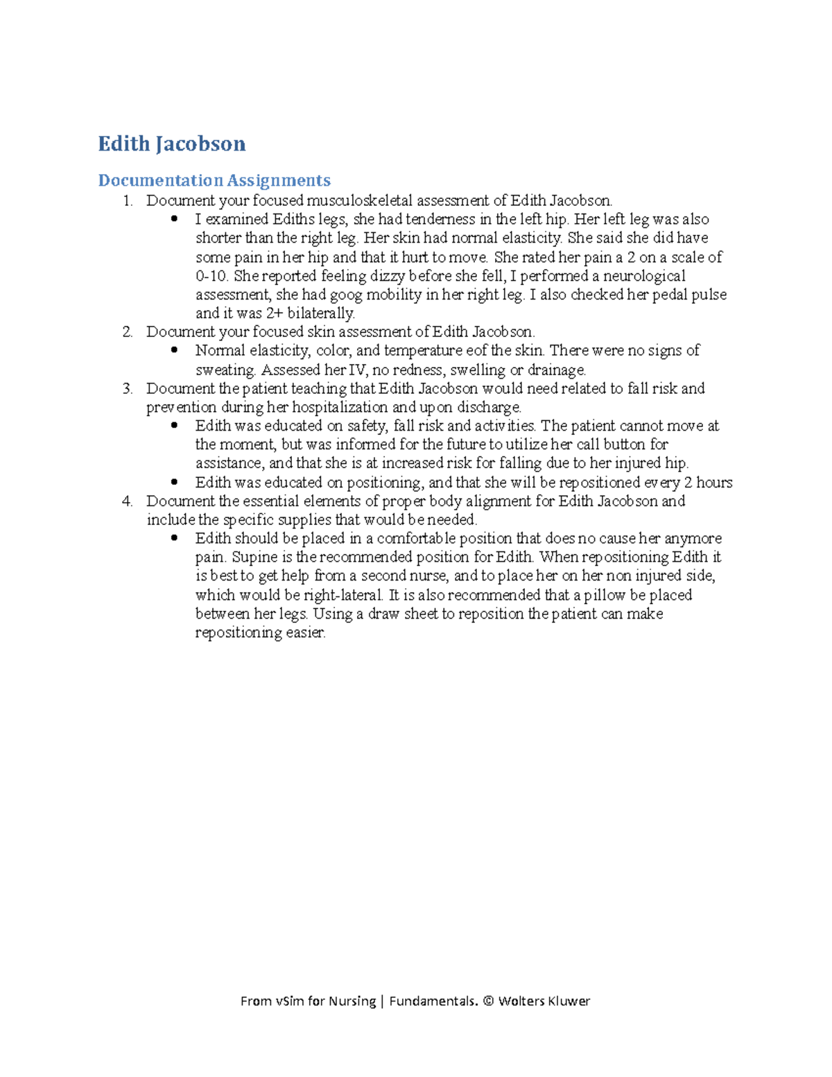 Edith Jacobson documentation - Edith Jacobson Documentation Assignments ...