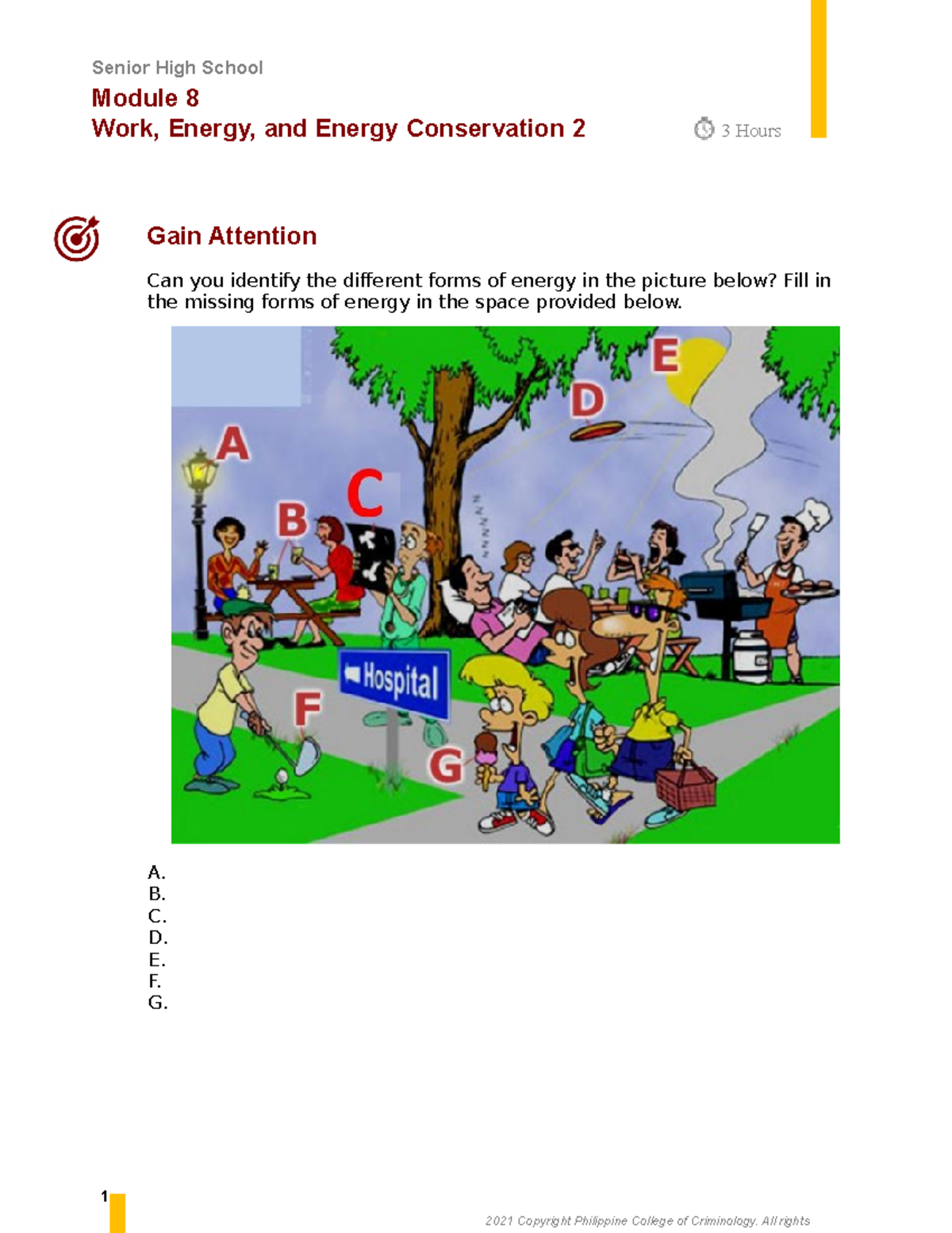 Module # 8 General Physics 1 - Module 8 Work, Energy, and Energy ...