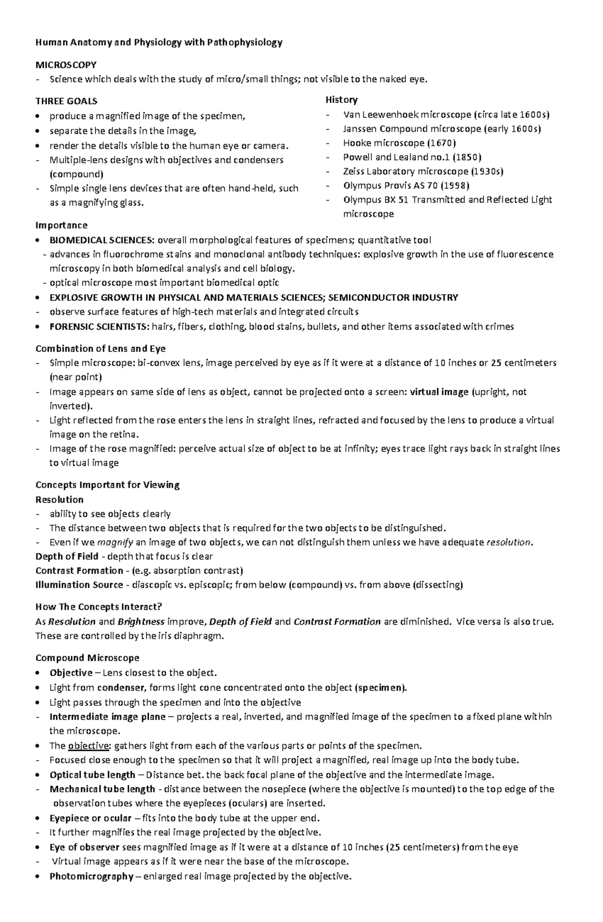 HAPP Lab - Notes - HAPP Laboratory - Human Anatomy and Physiology with ...