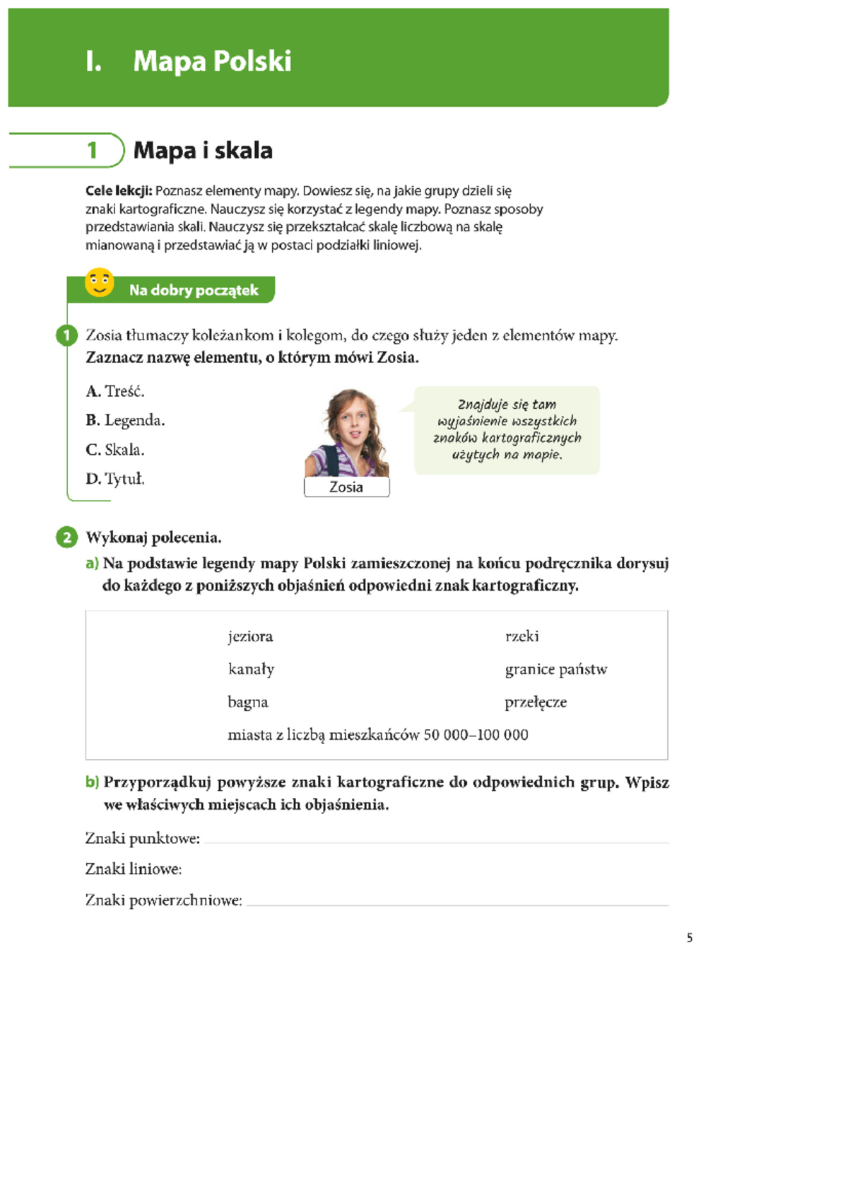 Planeta Nowa, klasa 5 semestr 1, Mapa i skala - Geografia - Studocu