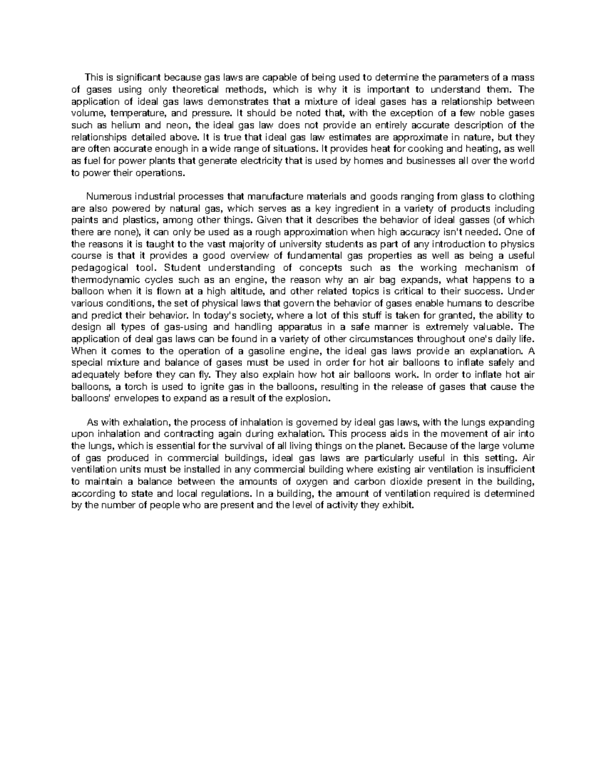 Marcelo Essay - Idk - This is significant because gas laws are capable ...