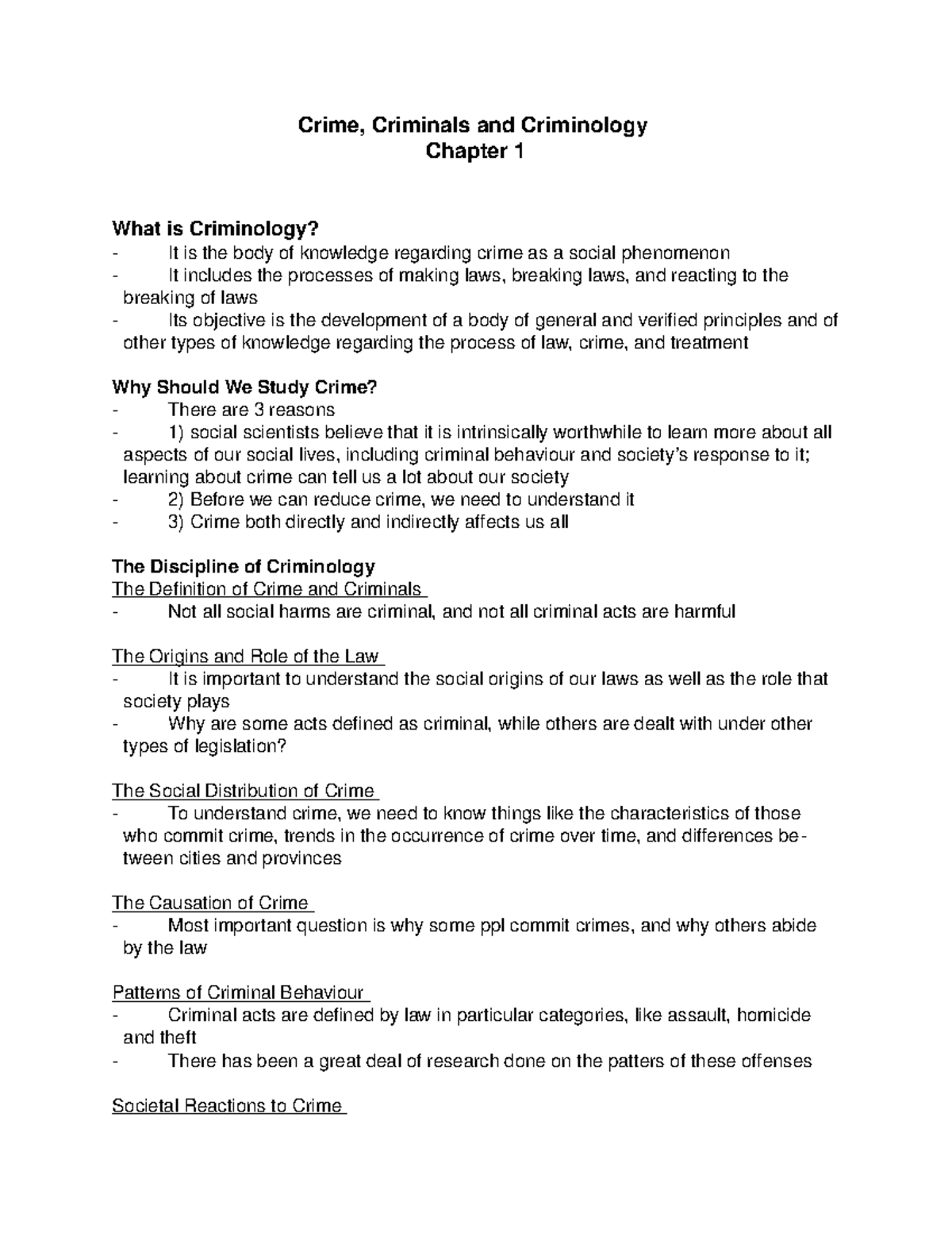 Summary Forensic Psychology - basic definitions of crime - Crime ...
