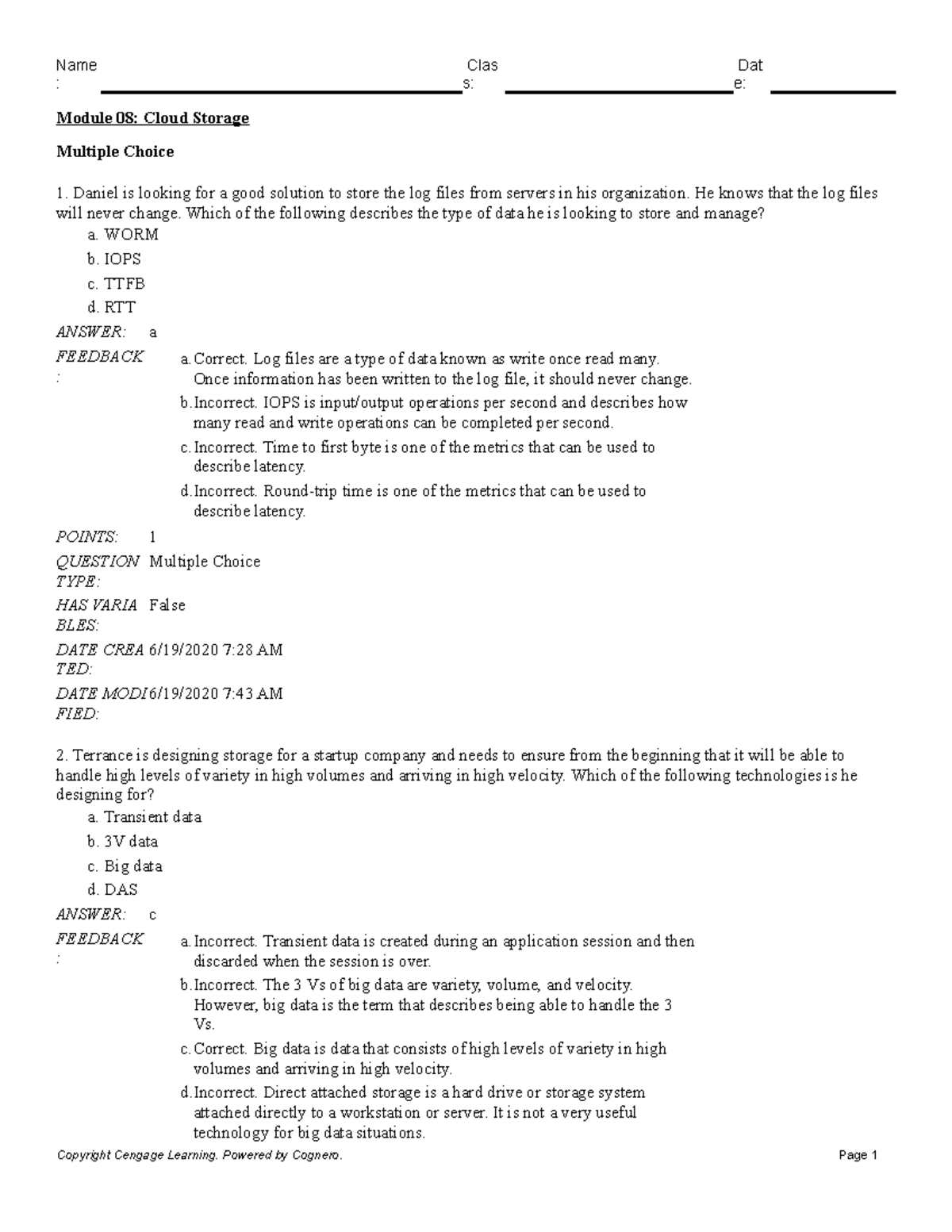 Module 08 Cloud Storage - : s: e: Module 08: Cloud Storage Multiple ...