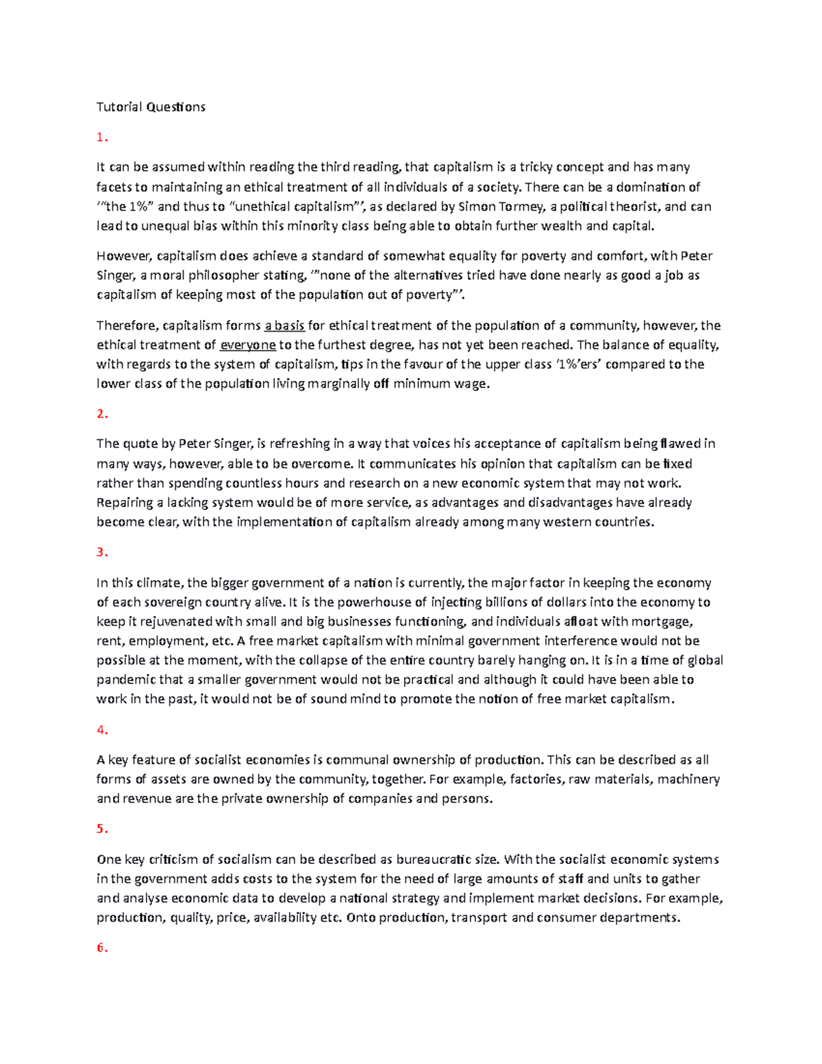 Week 5 Homework Questions - Tutorial Questions It can be assumed within ...