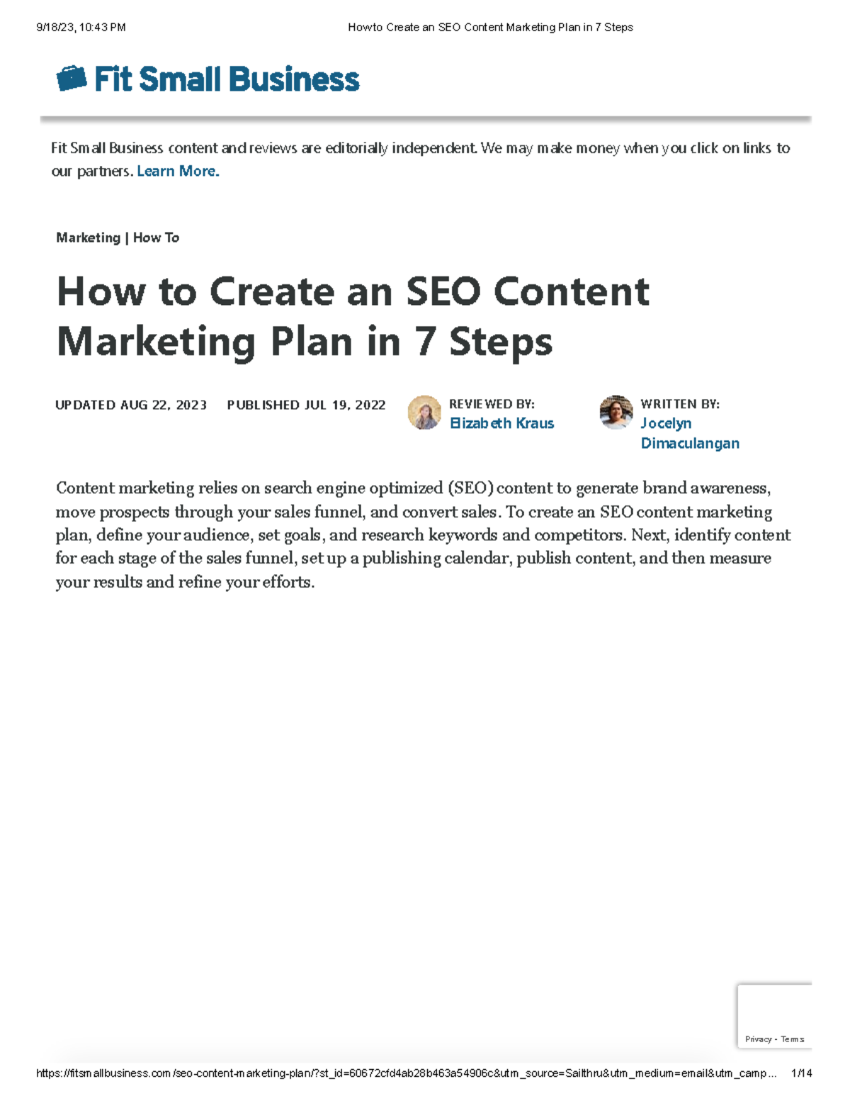 How to Create an SEO Content Marketing Plan in 7 Steps - - Studocu