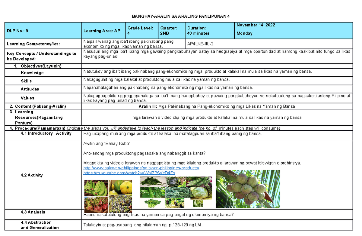 AP Q2 W3 - Detailed Lesson Plan - BANGHAY-ARALIN SA ARALING PANLIPUNAN ...