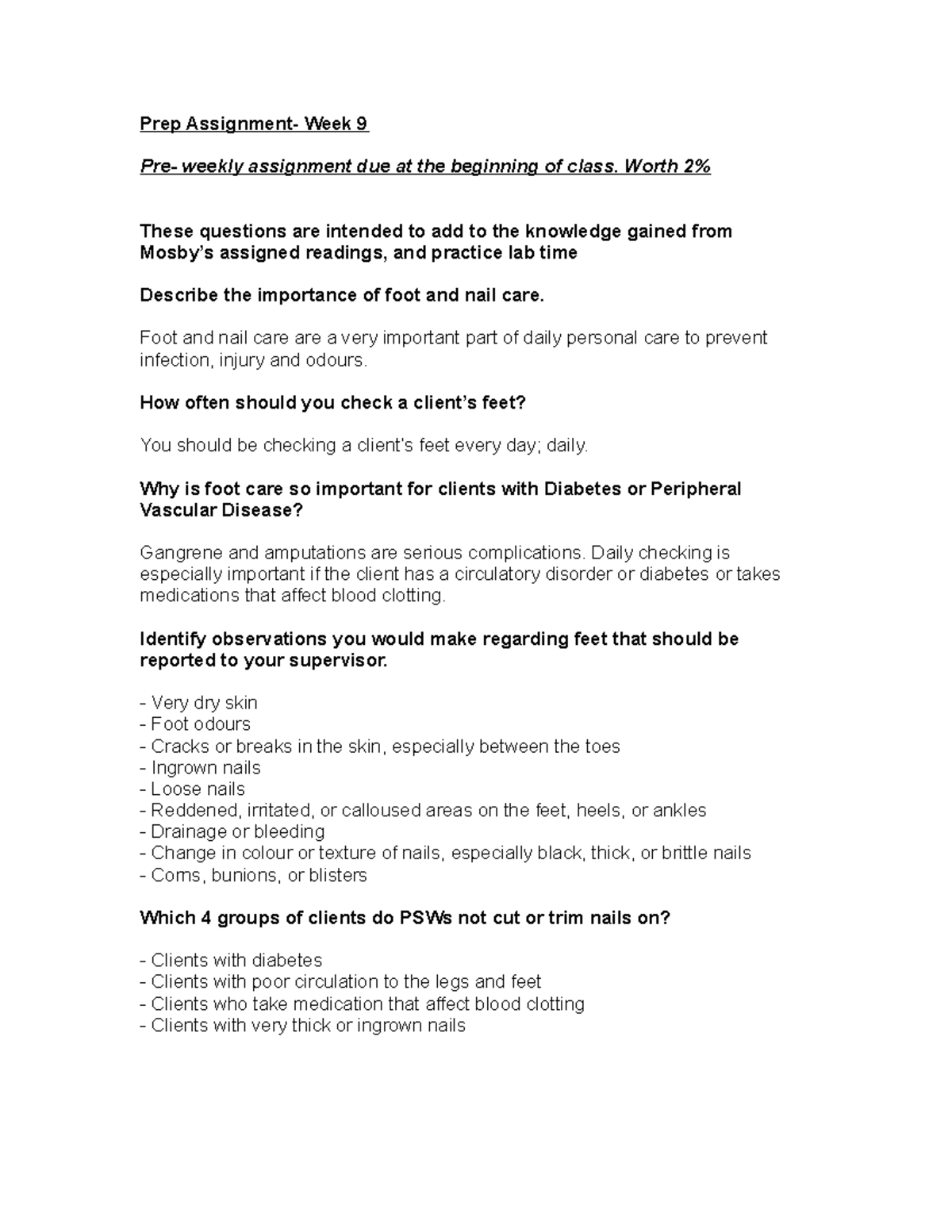 Week 9 - ROM- Prep Assignment - Prep Assignment- Week 9 Pre- weekly ...