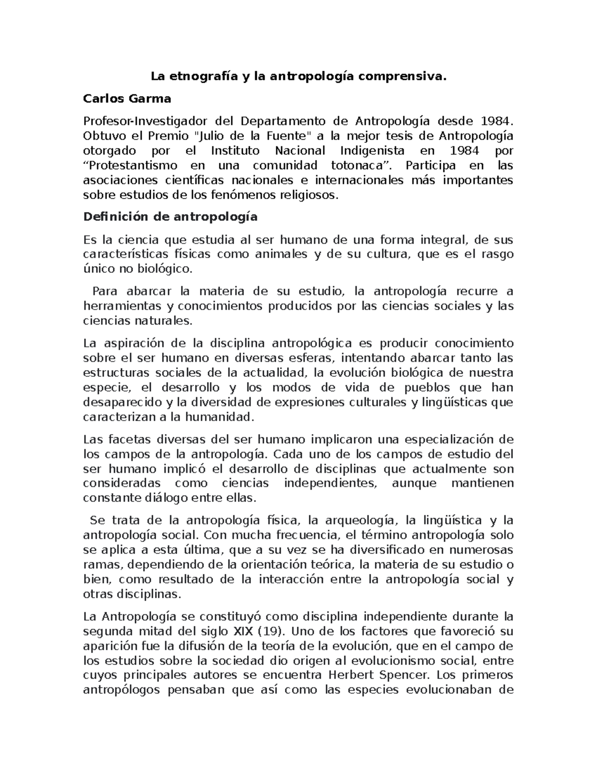 Exposición - ...................... - La etnografía y la antropología ...