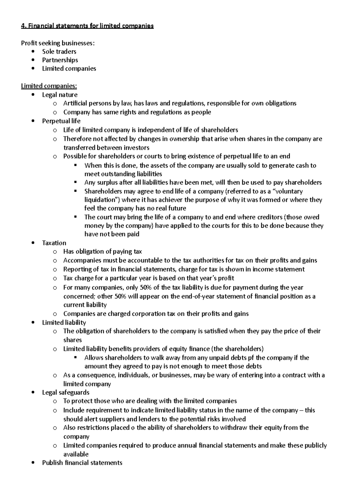 4. financial statements for limited companies - 4. Financial statements ...
