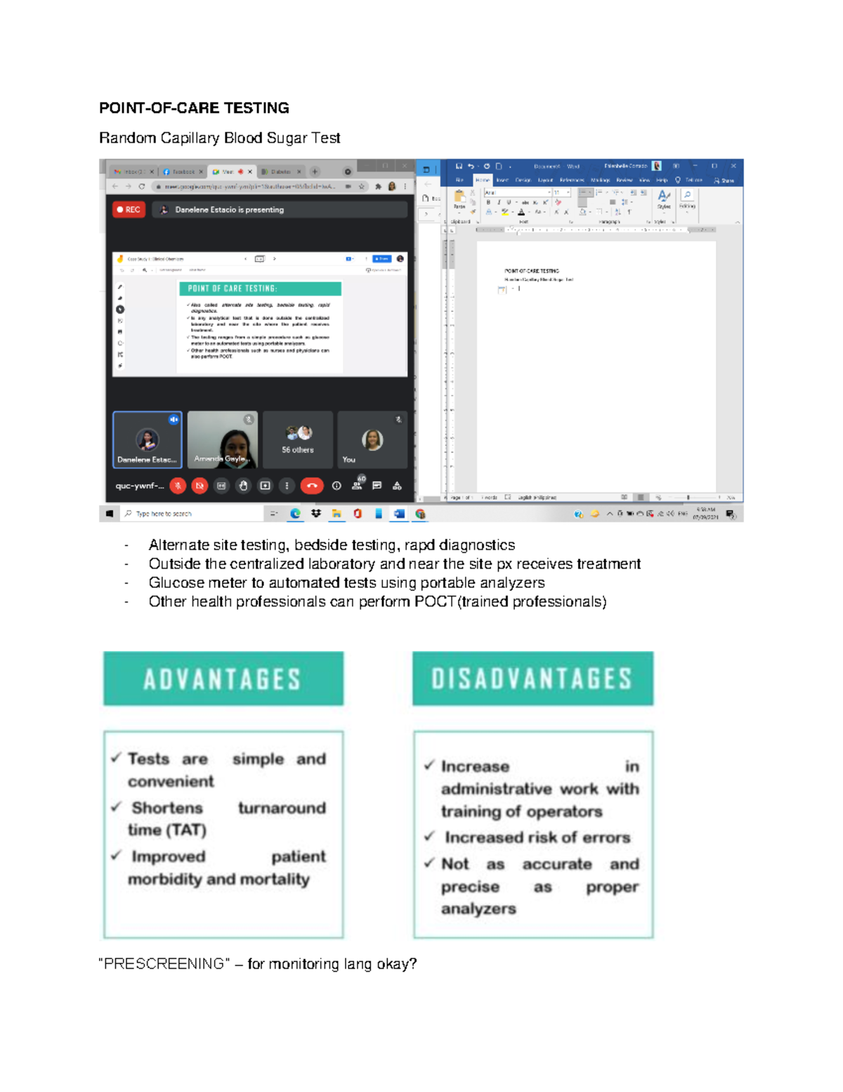 Point - Medical Laboratory Science - Studocu