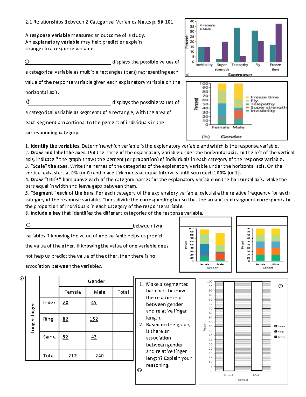 2.1 Notes & Work - lesson - 2 Relationships Between 2 Categorical ...