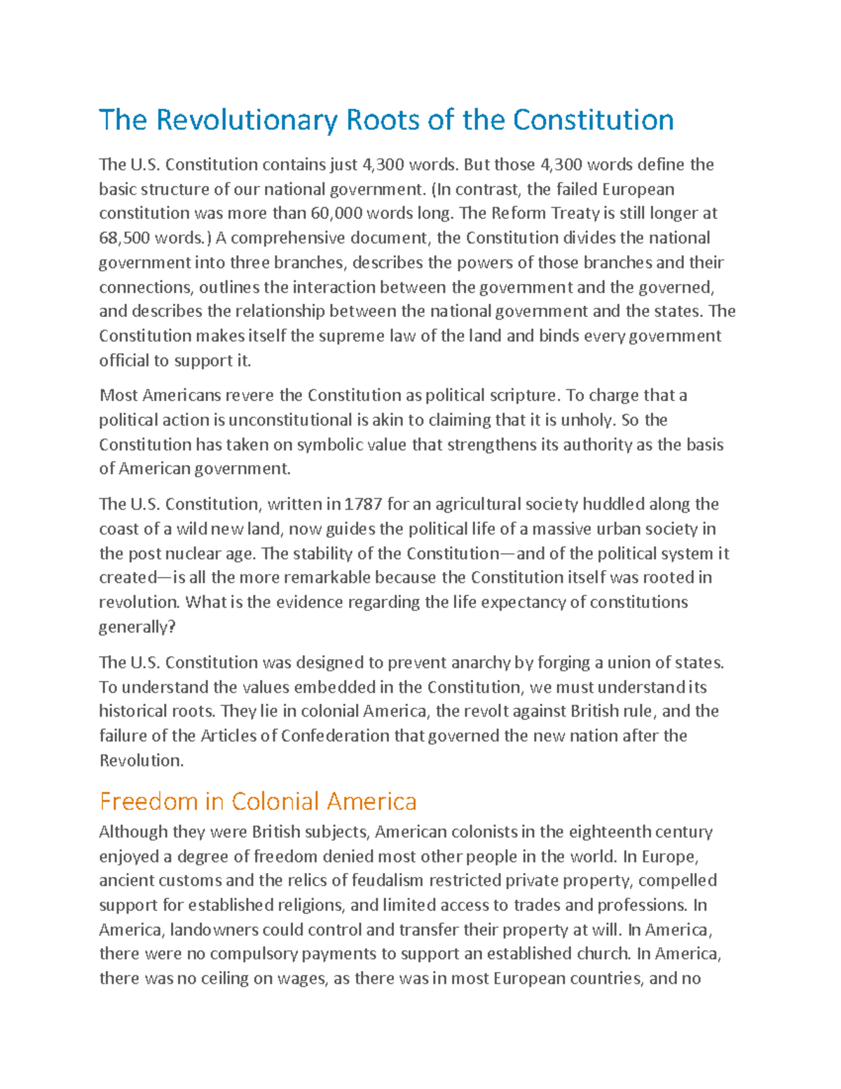 C181 Chapter 3 Text - text notes - The Revolutionary Roots of the ...