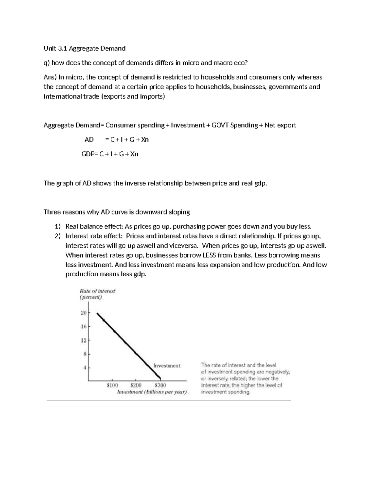 Aggregate demand model - Unit 3 Aggregate Demand q) how does the ...