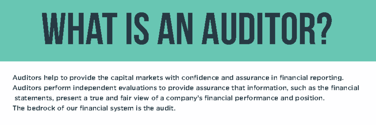 1. What is an auditor-1 - Lecture notes 1 - What is an auditor ...